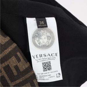 Fendace | Skirts | Fendace Ff Mini Skirt Sz 36 Fendi Versace Collab ...
